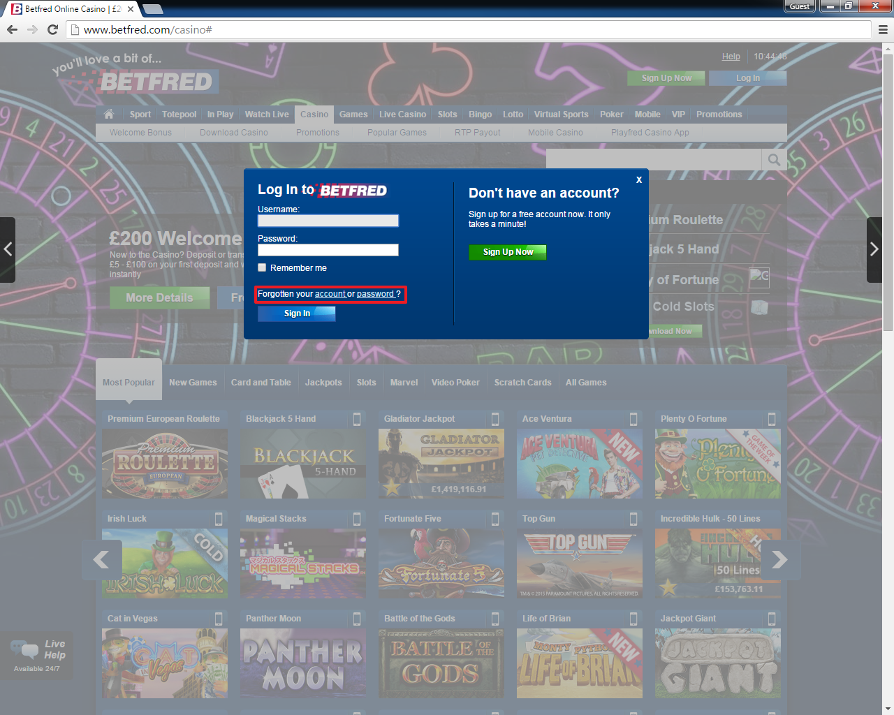 Betfred Casino sign in | Promisebyjenniferlopez
